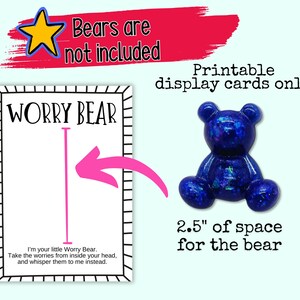 Worry Bear Pocket Hug Cards, Pocket Hug Tags, Pocket Hug Printable ...