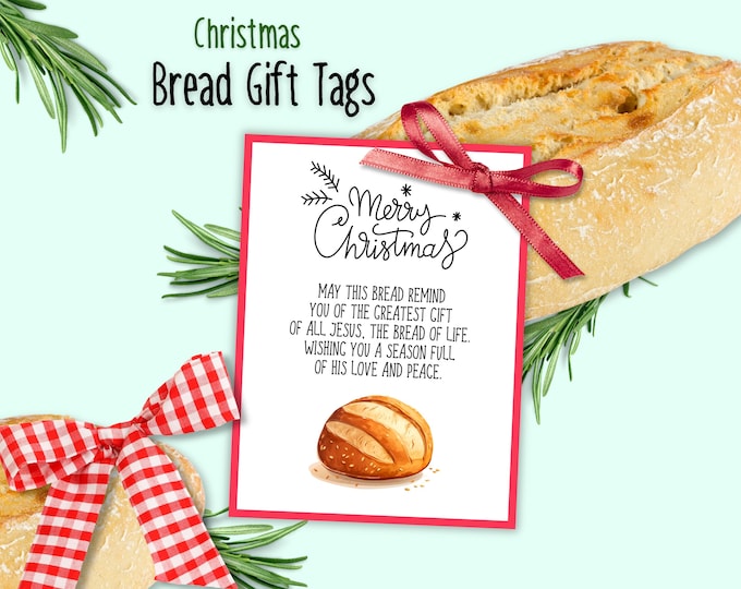 Printable Bread Gift Tag, I Am the Bread of Life, Editable Gift Tag ...