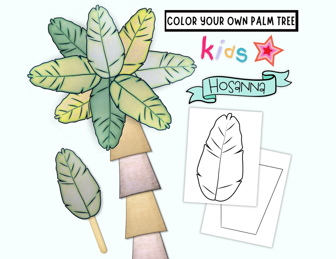 Palm Sunday Craft, Palm Sunday Activity for Kids, Palm Sunday Coloring ...