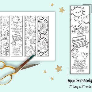 Grandparents Day Bookmarks, Printable Grandparents Day Classroom ...