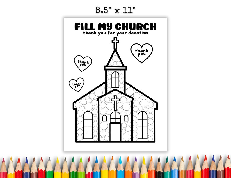 Fill My Church Fundraiser Donation Tracker, Church Fundraising, Church ...