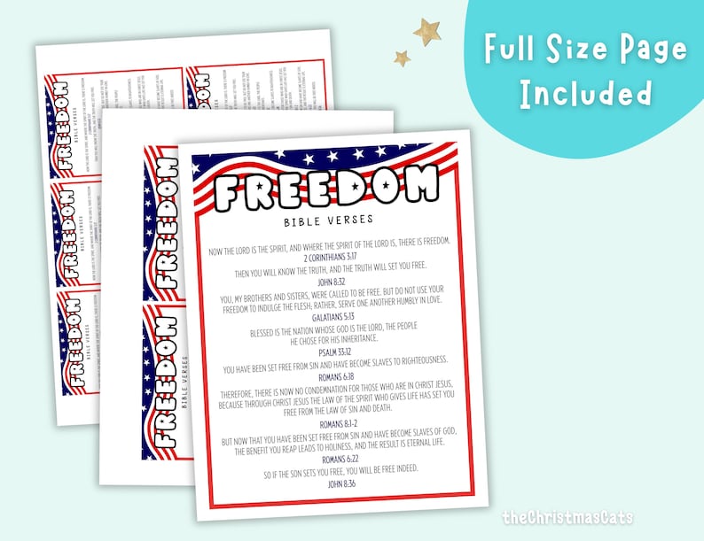 Freedom Prayer Bible Verse Cards, Freedom Scripture Prayer Cards ...