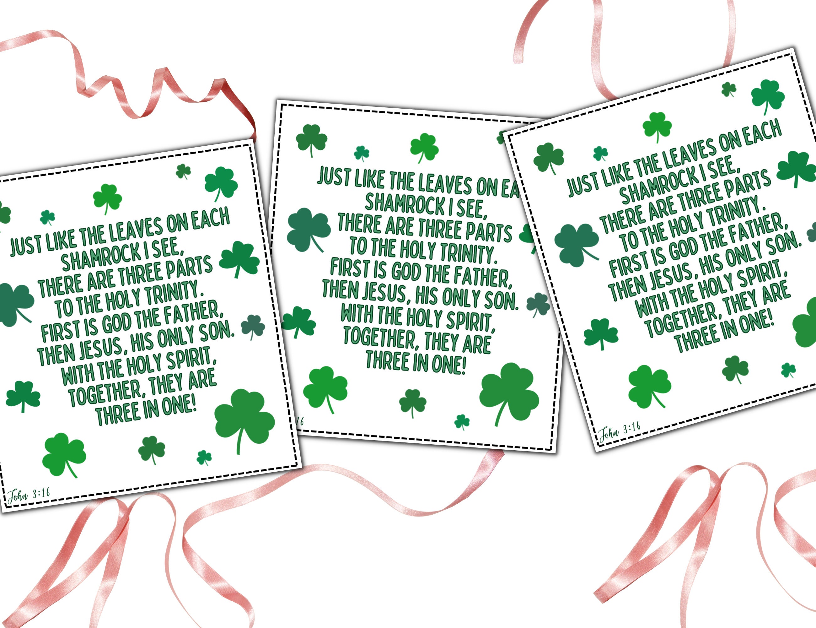 Shamrock Holy Trinity 2 Corinthians 13:14 St. Patrick's - Etsy