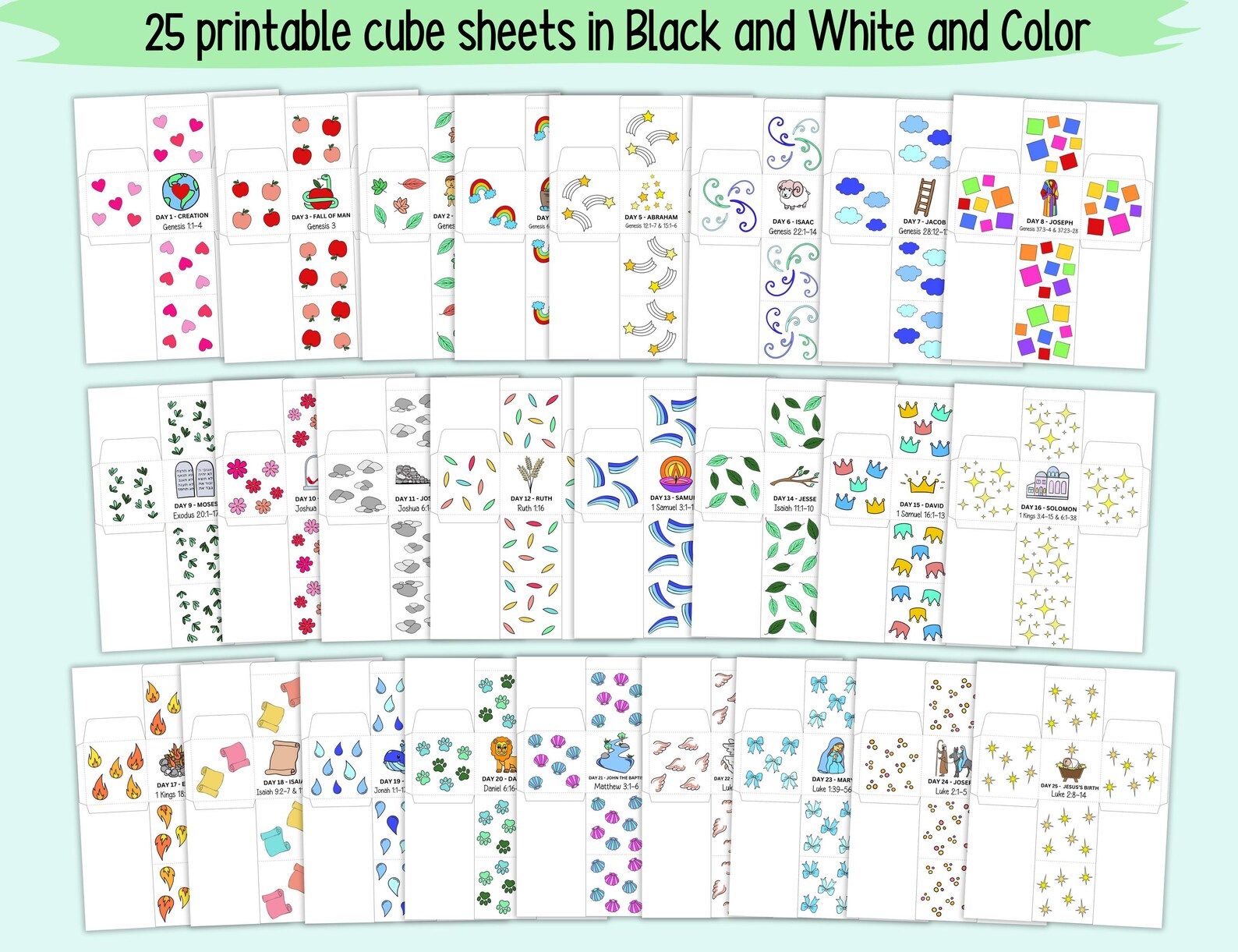 Jesse Tree Advent Calendar Craft Activity for Kids, Jesse Tree ...