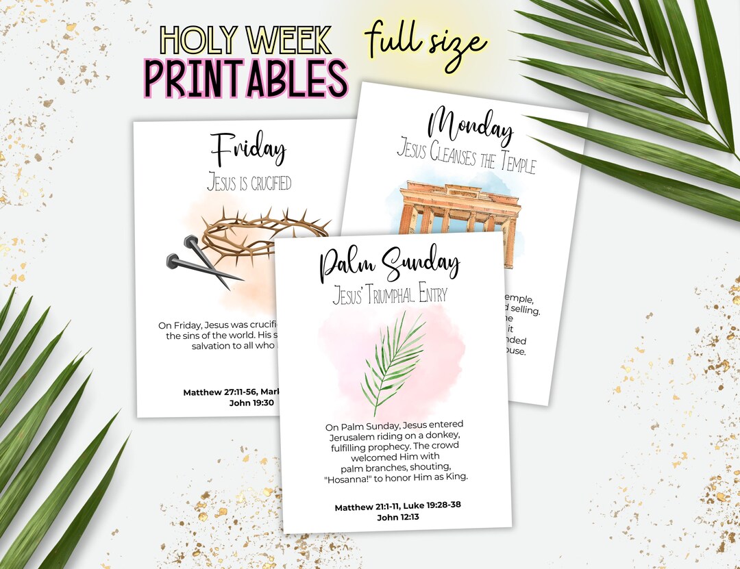 Holy Week Printable, Easter Story, Easter Advent Printable, Easter ...