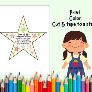 Christmas Bible Craft, Bible Verse Coloring Craft Sunday School, Jesus ...