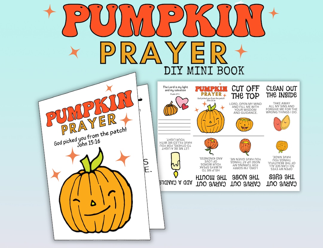 Pumpkin Prayer Christian Halloween Activity, Pumpkin Gospel, Halloween ...