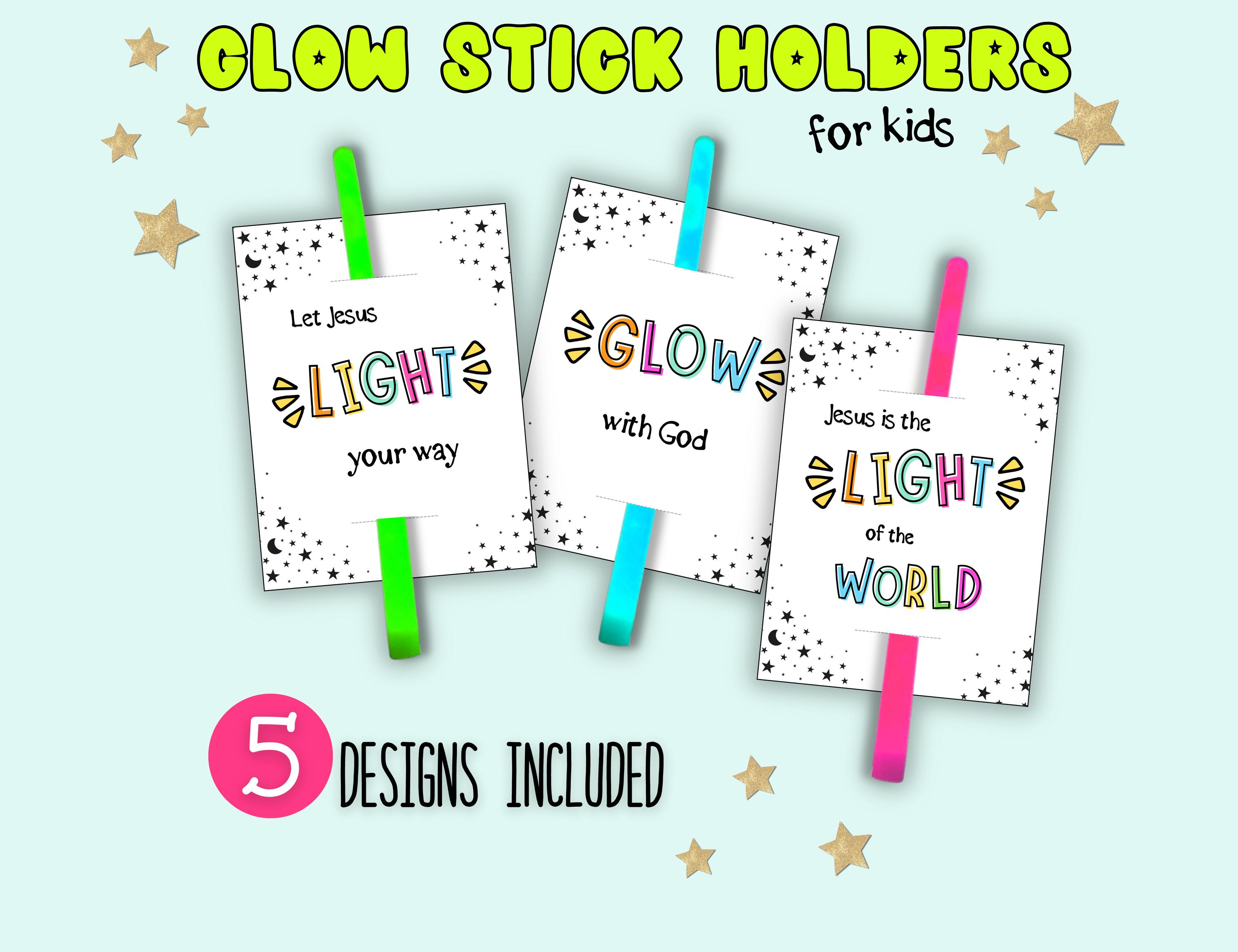 Glow Stick Tags, Let Your Light Shine, Glow Stick Gift Tag Holders for ...