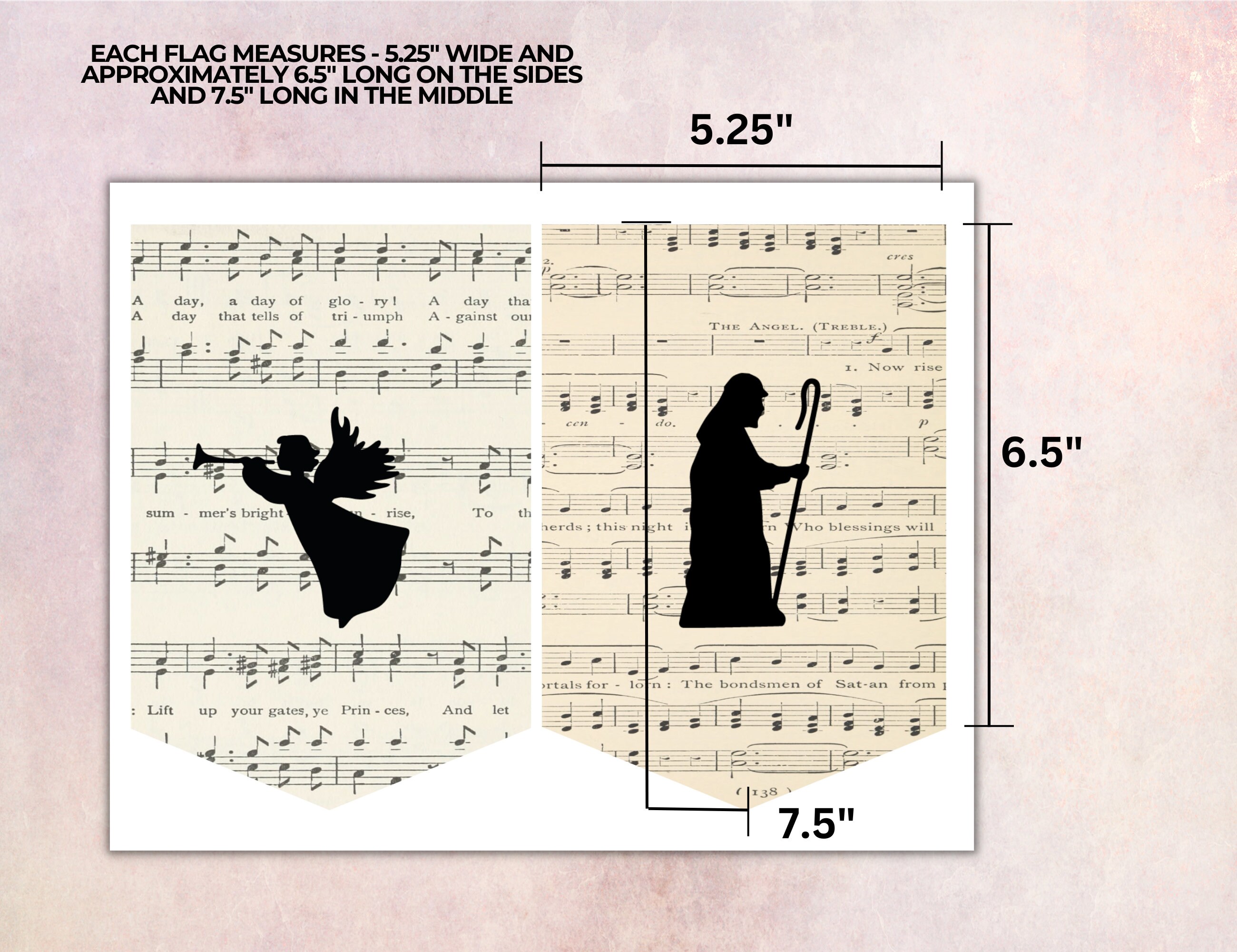 Christmas Nativity Bunting Flags, Christmas Mantle Garland Nativity ...