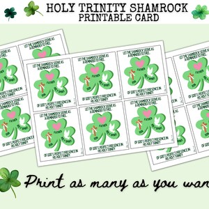 Shamrock Holy Trinity - St. Patrick's Day Bible Verse Cards, Father ...