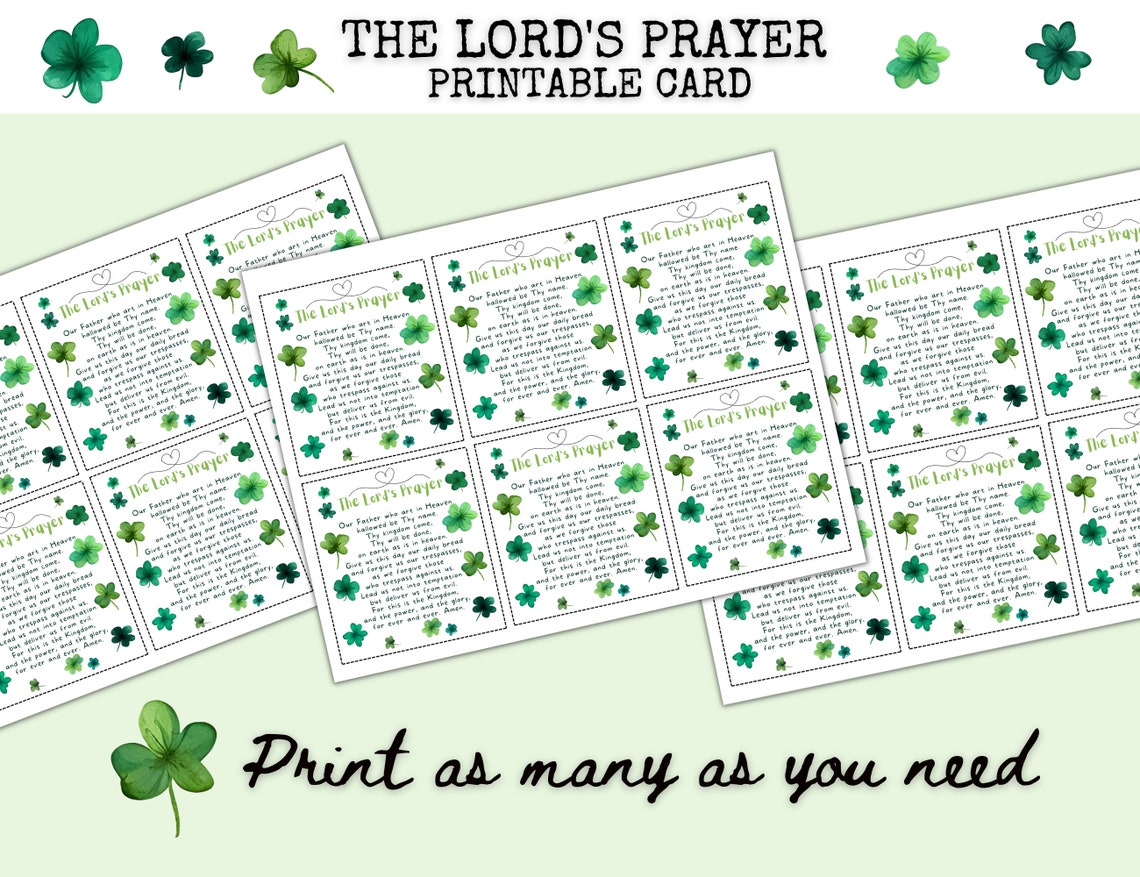 The Lord's Prayer - St. Patrick's Day, St. Patrick's Day Bible Verse ...
