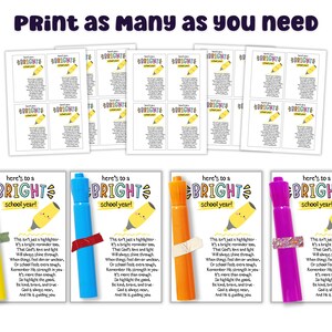 Highlighter Prayer Tags, Back to School Prayer Tag, Highlighter Tags ...