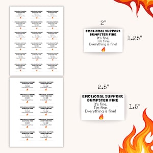 Dumpster Fire Emotional Support Signs, Crochet Emotional Support ...