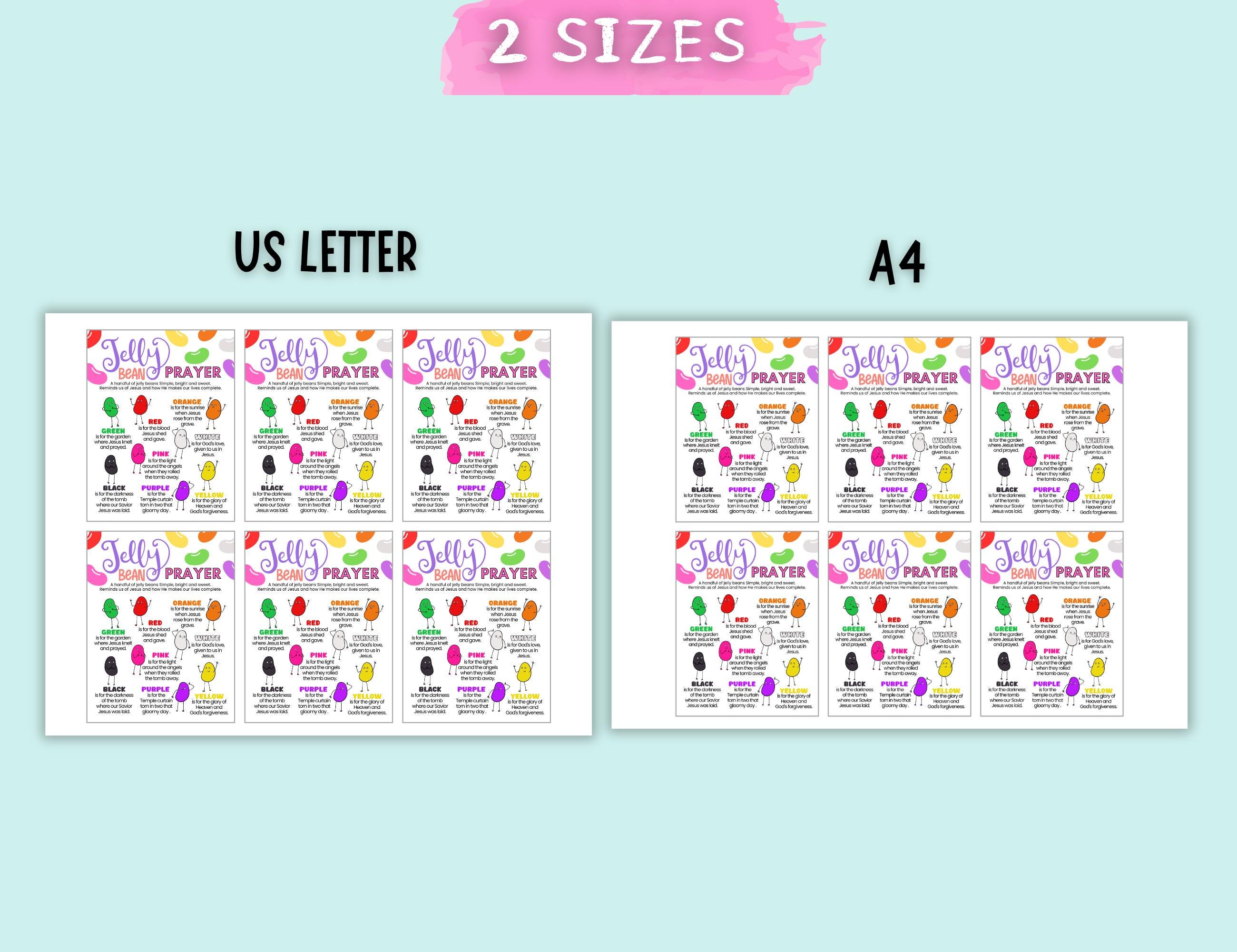 Jelly Bean Prayer Tags, Jelly Bean Poem Printables, Kids Easter Treat ...
