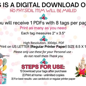 Happy Birthday Jesus Christmas Gift Tags for Christian Christmas ...