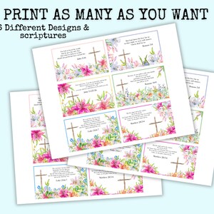 Easter Scripture Cards Christian Easter Bible Verse Card, Easter Sunday ...
