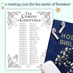 Christmas Scripture Bible Reading Plan, Scripture Calendar, Christian ...