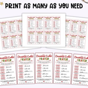 Christmas Prayer Tags for Tray of Cookies, Christmas Cookie Gift Tag ...