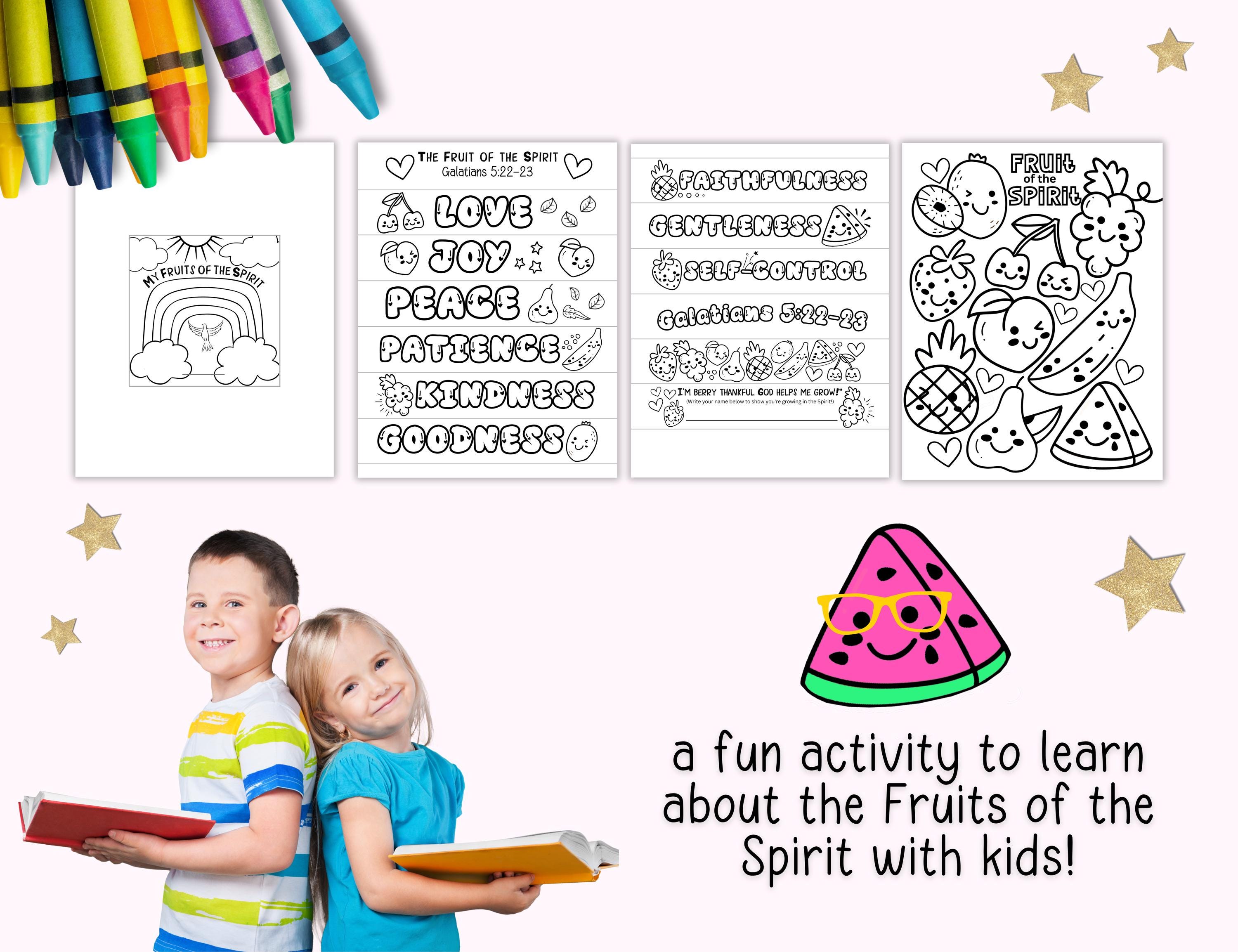 Fruit of the Spirit Paper Chain Printable Craft for Kids, Bible Lesson ...