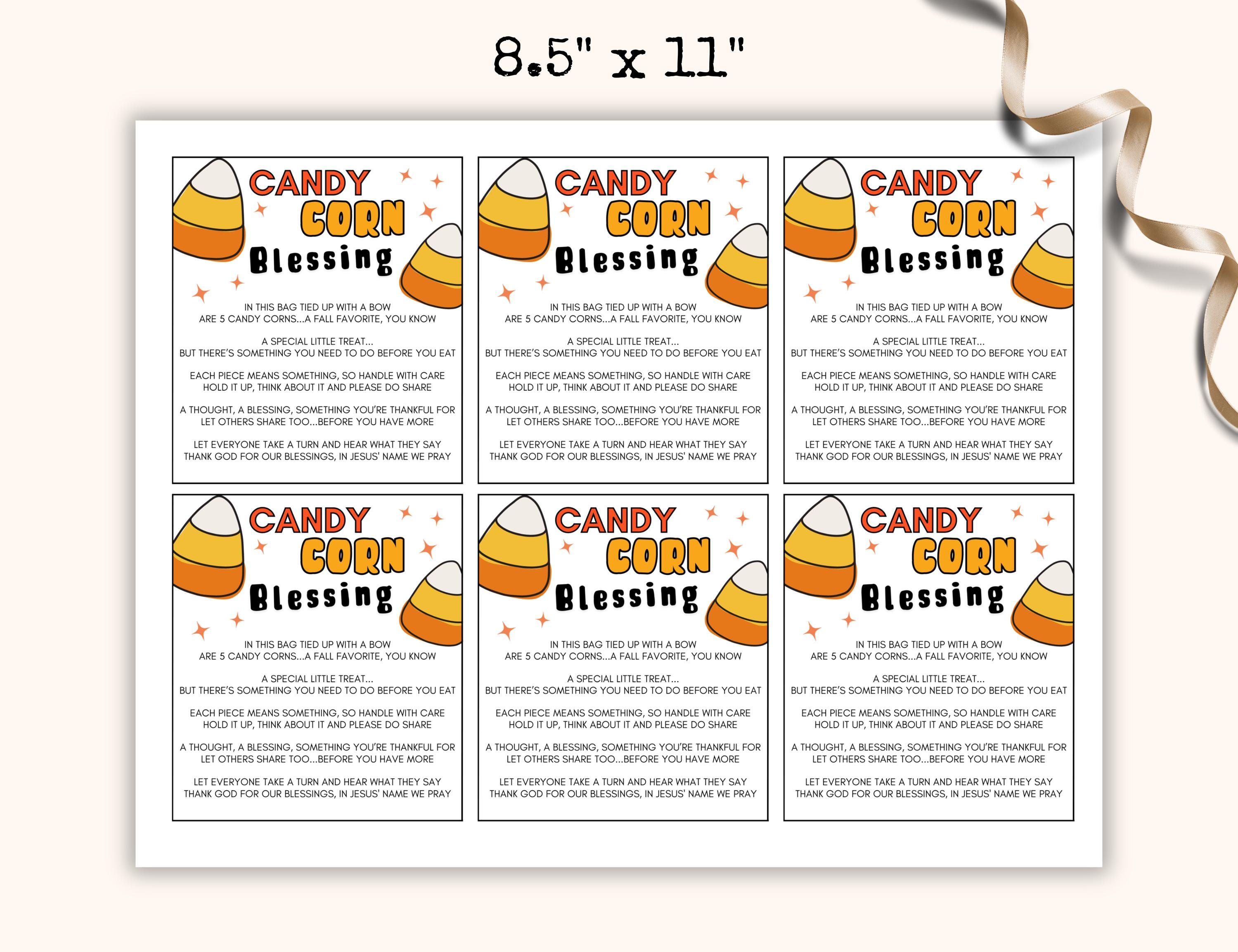 Candy Corn Blessing Tag, Candy Corn Gospel for Halloween, Candy Corn ...