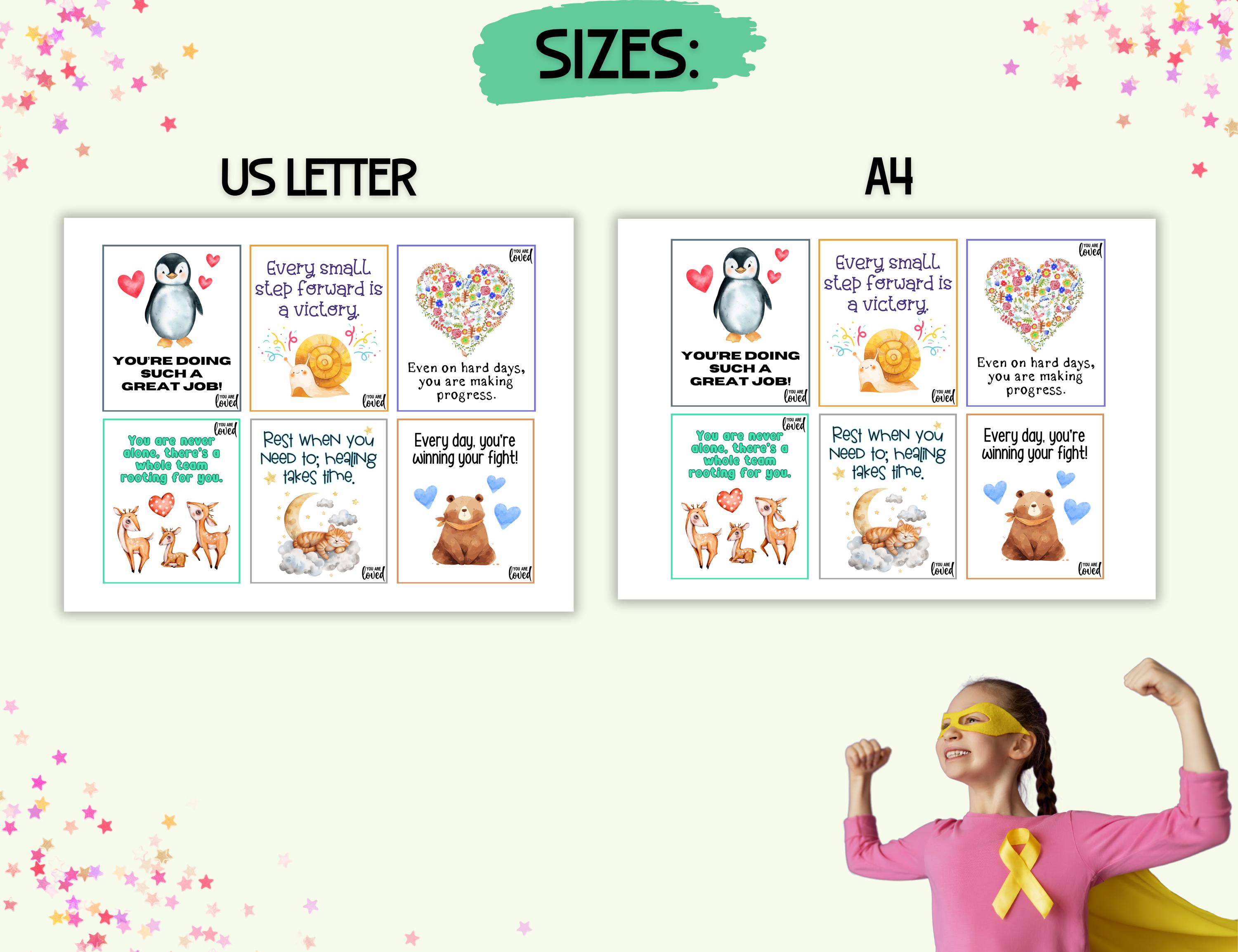 Cancer Encouragement Cards for Kids, Gift for Kids With Cancer, Kids ...