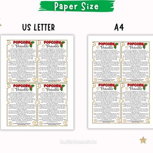 Christmas Popcorn Parable Printable, Parable of the Popcorn Lesson ...