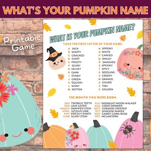 Halloween What's Your Pumpkin Name What's Your Name - Etsy
