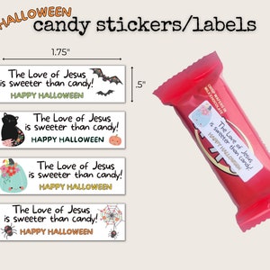 Christian Halloween, Printable Stickers Labels for Candy, Christian ...