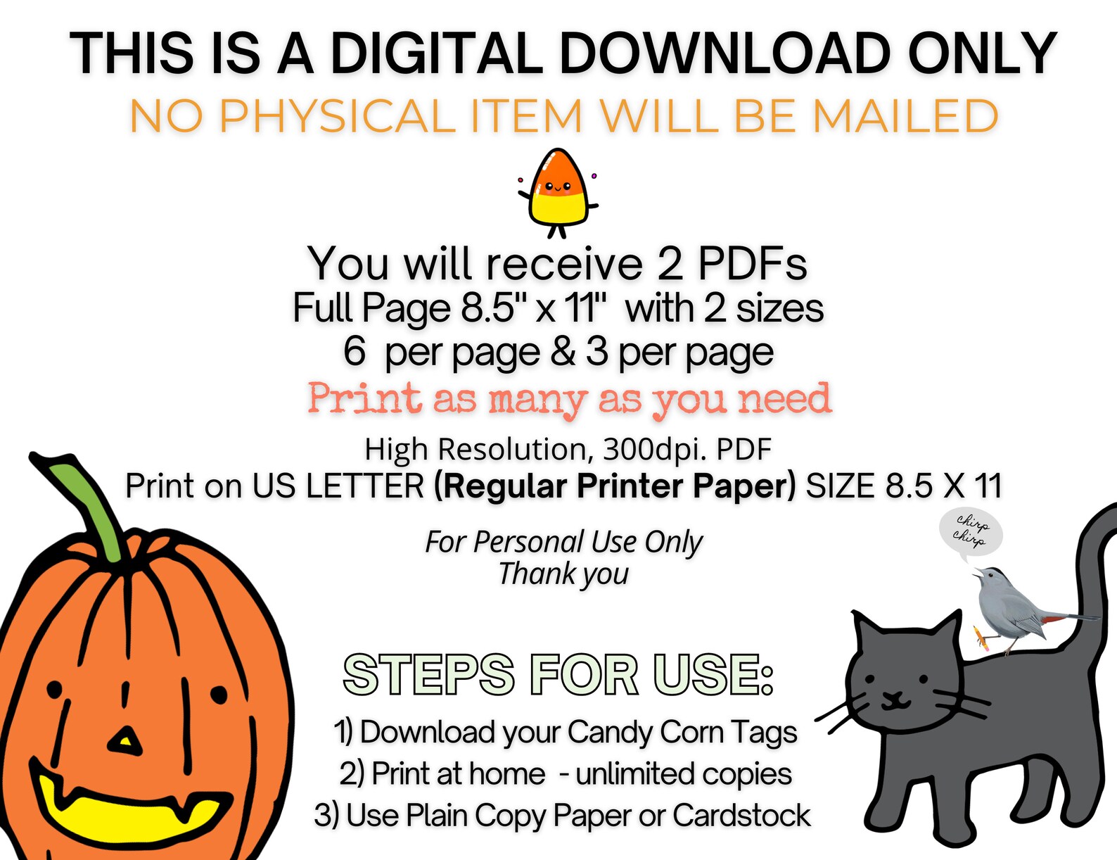 Candy Corn Trinity Tag Christian Halloween Treat Tag for Goody Bag ...