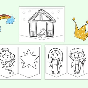 Christmas Craft for Kids, A Fun Christmas Craft Nativity Coloring ...