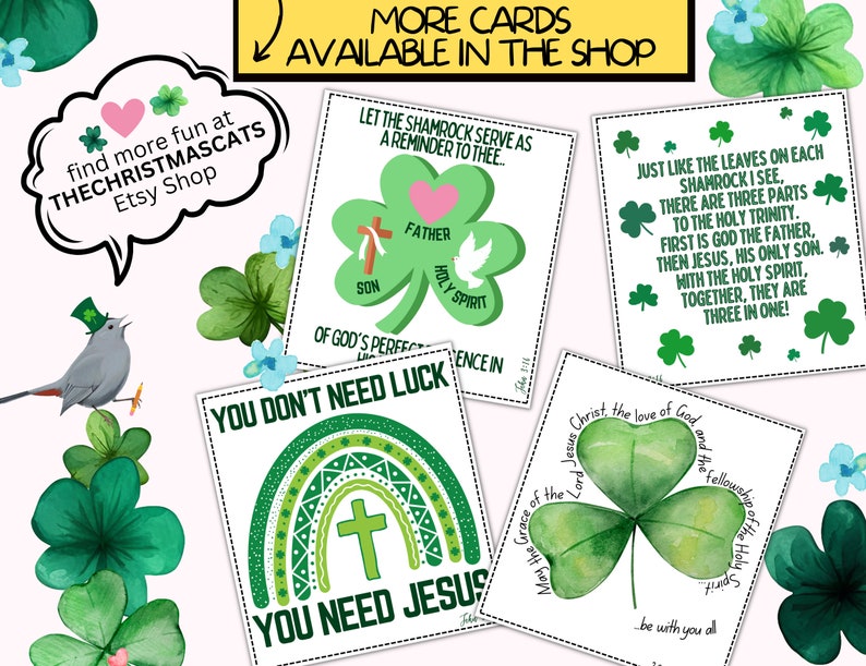 Shamrock Holy Trinity 2 Corinthians 13:14 St. Patrick's - Etsy
