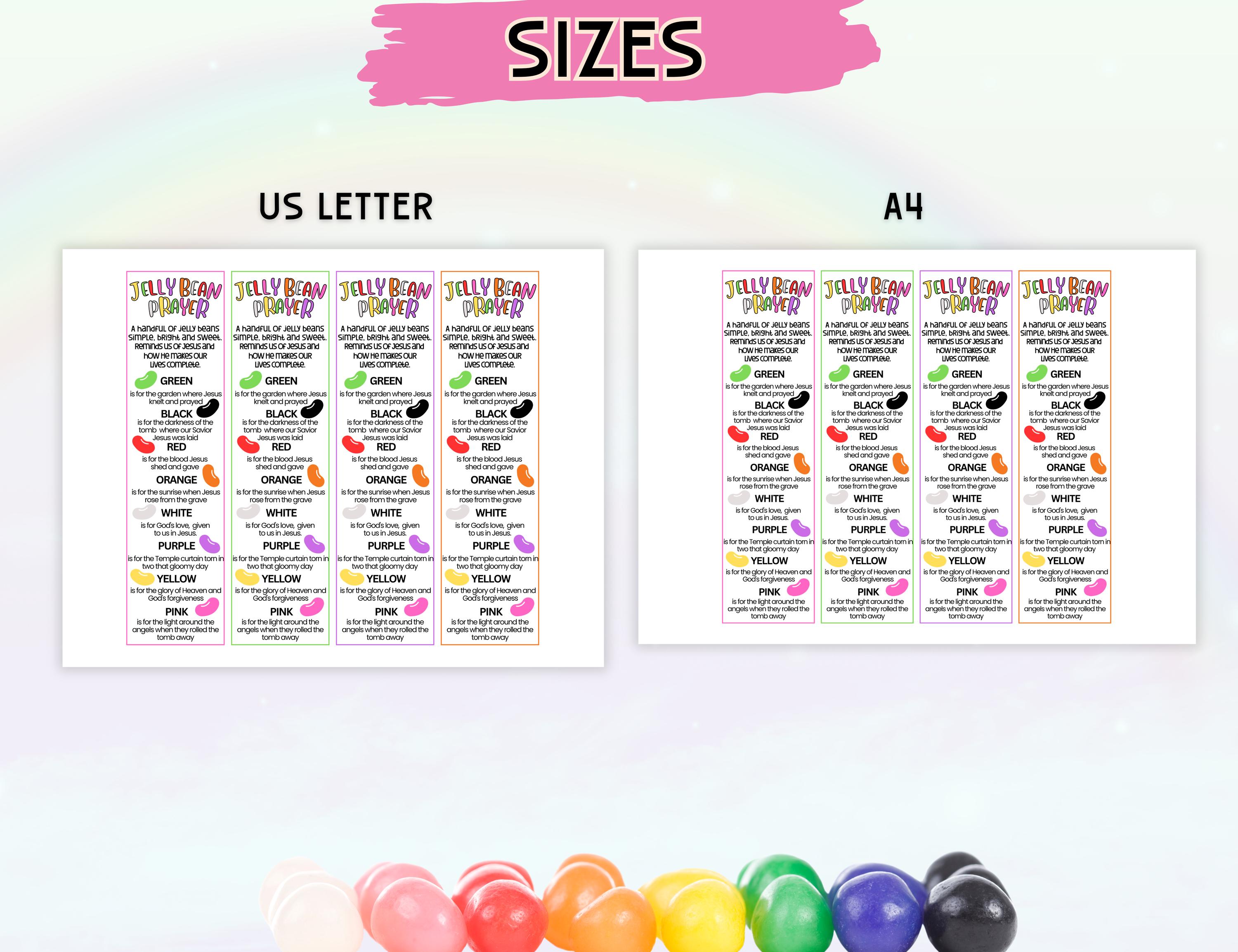Jelly Bean Prayer, Jelly Bean Poem Printables, Easter Bookmarks for ...