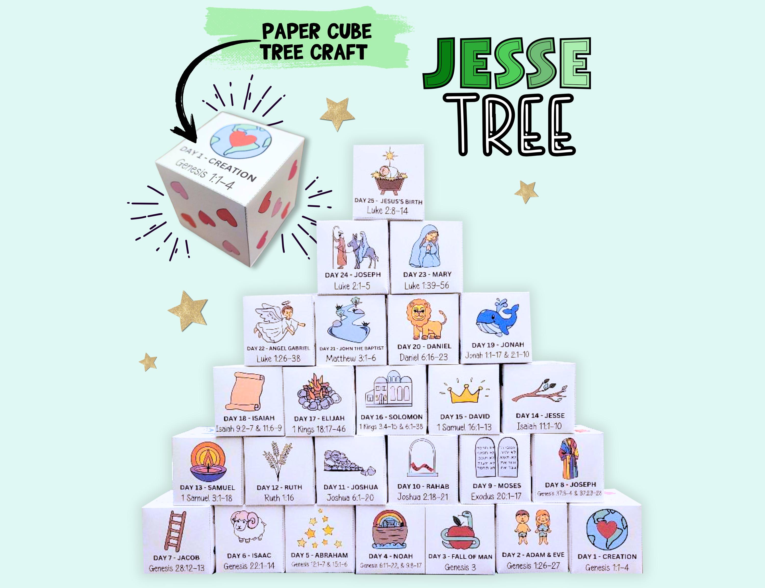 Jesse Tree Advent Calendar Craft Activity for Kids, Jesse Tree ...