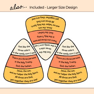 Candy Corn Trinity Tag Christian Halloween Treat Tag for Goody Bag ...