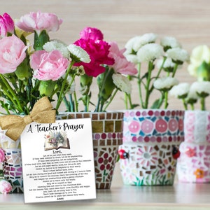 Teacher's Prayer Printable Gift Tag Cards for Teachers in Christian ...