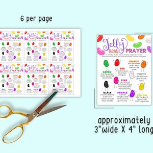 Jelly Bean Prayer Tags, Jelly Bean Poem Printables, Kids Easter Treat ...