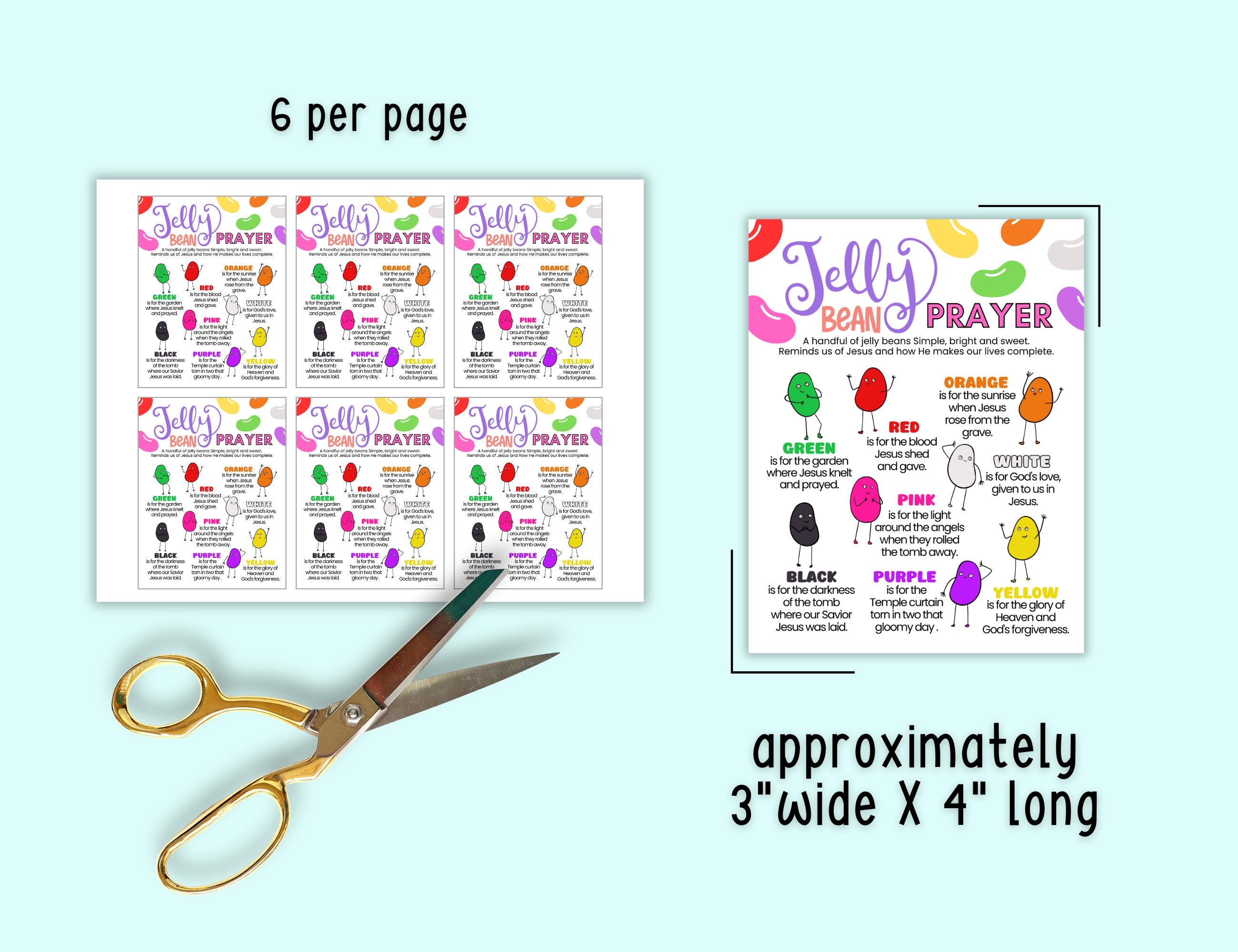 Jelly Bean Prayer Tags, Jelly Bean Poem Printables, Kids Easter Treat ...