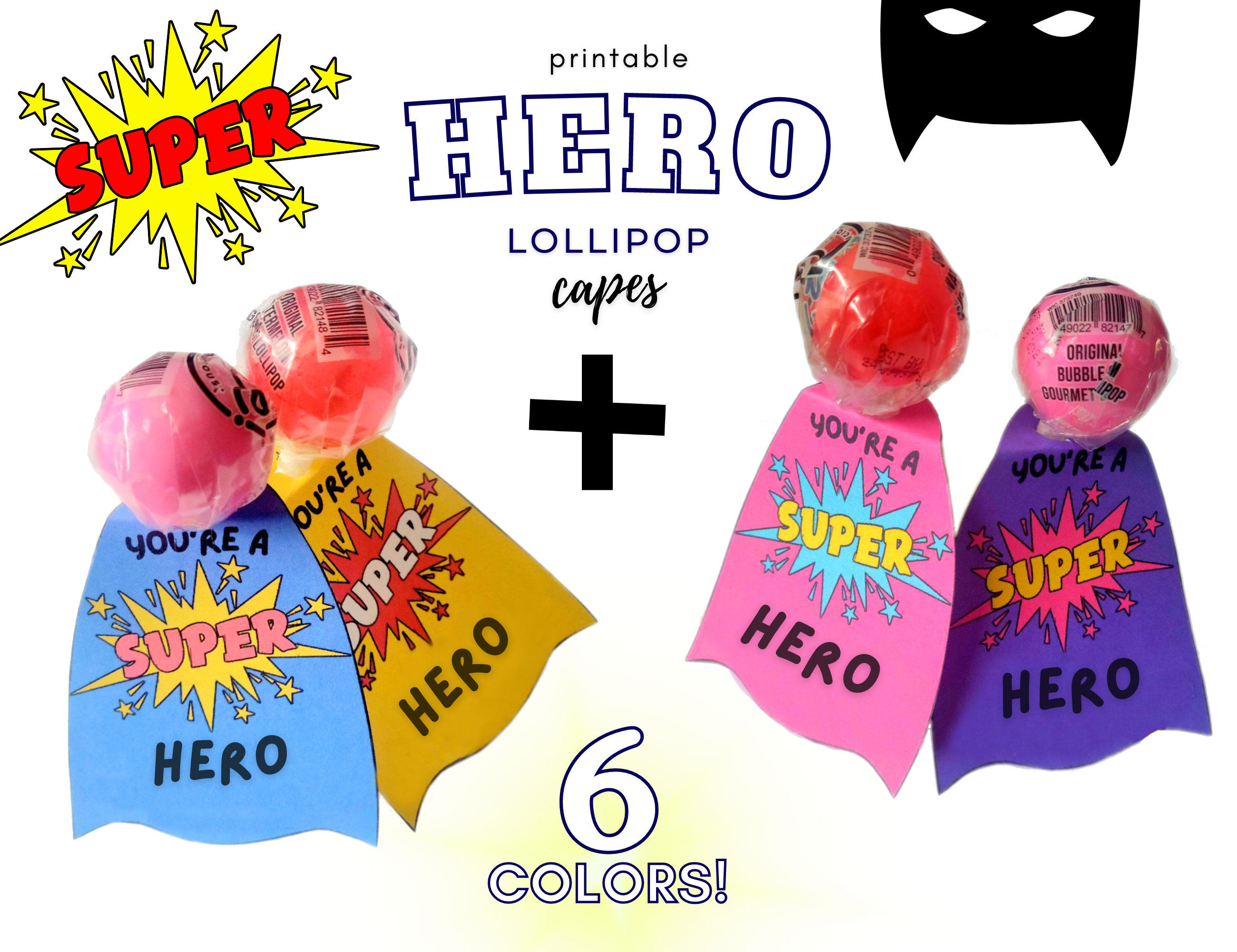 Not All Heros Wear Capes, Printable Lollipop Cape for Superheroes - Etsy