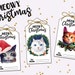 Meowy Christmas Gift Tags, Printable Cat Gift Tags for Christmas, Cat ...