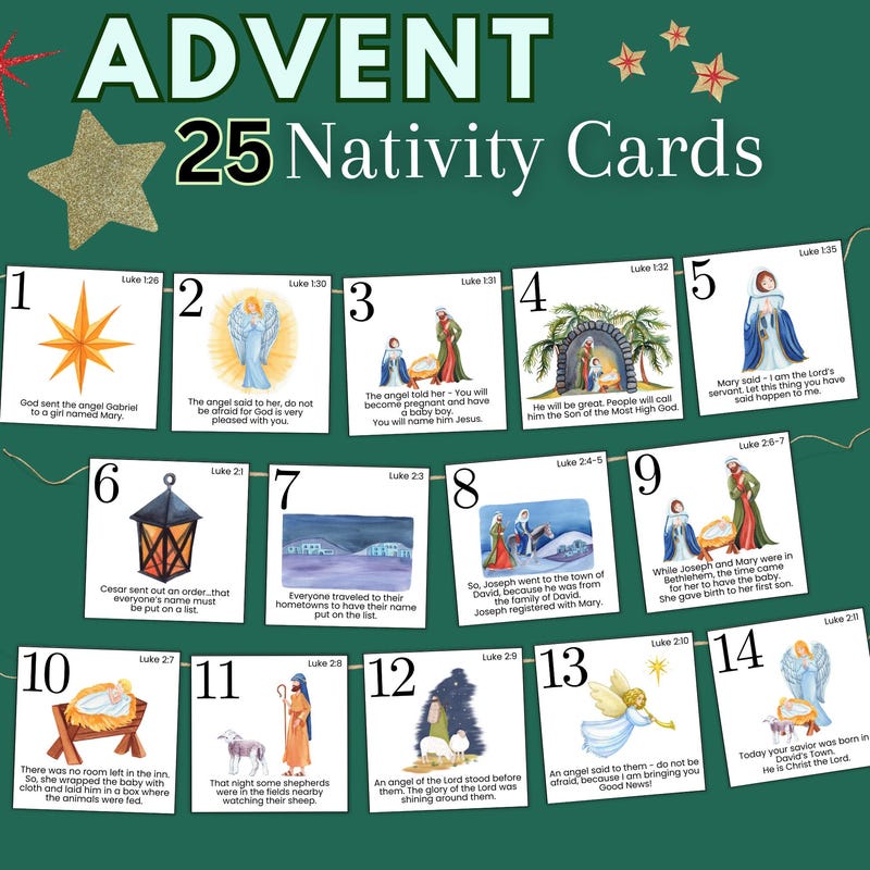 Nativity Advent Calendar - Etsy