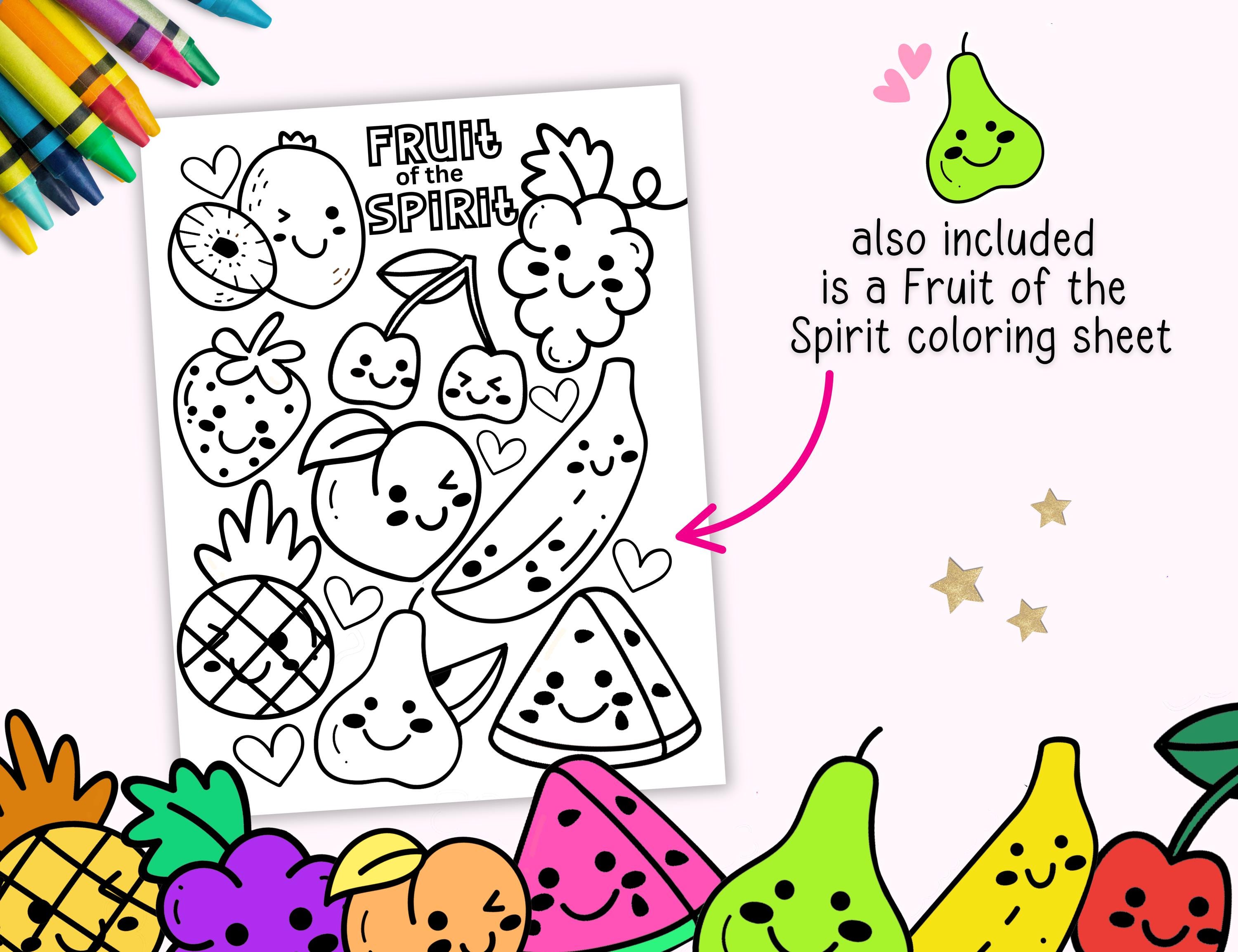 Fruit of the Spirit Paper Chain Printable Craft for Kids, Bible Lesson ...