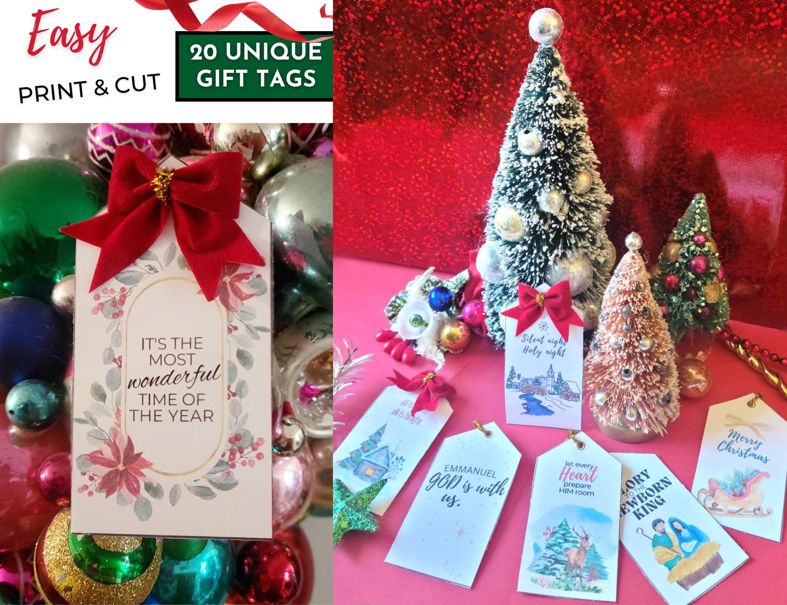 Christian Christmas Gift Tags Printable Gift Tags for - Etsy