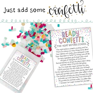 Ready Confetti Back to School Printable Tags, Night Before School Gift ...