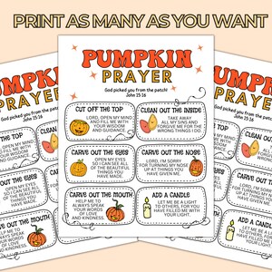 Pumpkin Carving Christian Halloween Activity, Pumpkin Prayer for ...