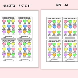 Valentine's Day Bible Verse Scripture Cards for Kids, God Says You Are ...