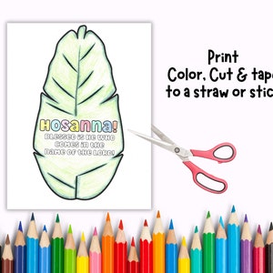 Palm Sunday Craft Activity for Kids Holy Week Activity, Palm Sunday ...