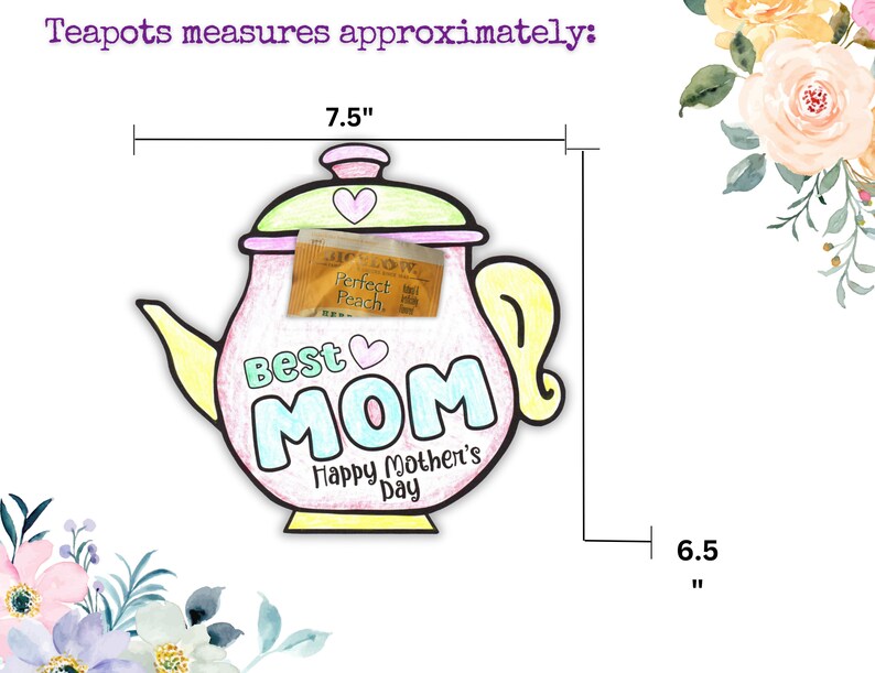 Printable Mother's Day Teapot Craft Kids Activity Tea Lover Gift for ...