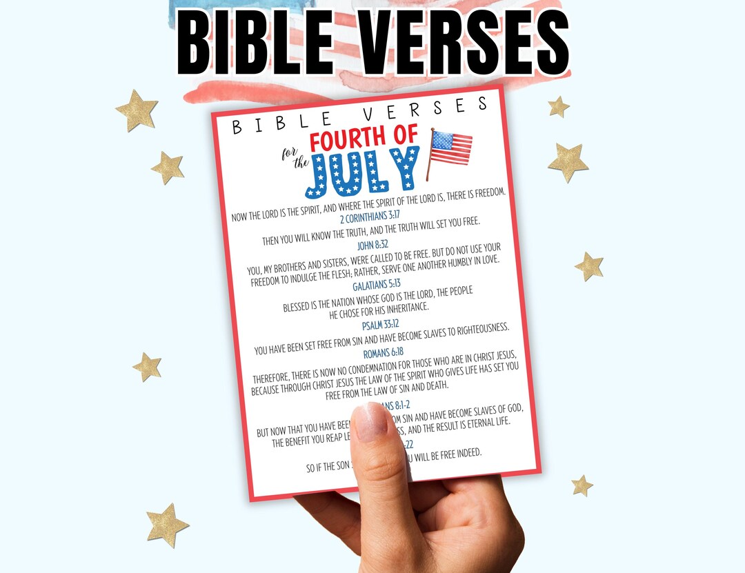 Fourth of July Bible Verses, Christian July 4th Card, Religious ...
