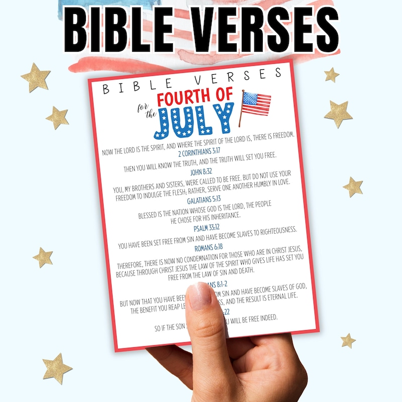 Patriotic Scripture Cards - Etsy
