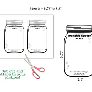 Emotional Support Pickle Display Cards, Tags for Crochet Pickles ...